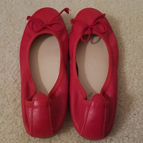 Kangurin | Shoes | Red Leather Girls Ballerina Shoes Made In Spain ...